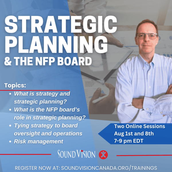 Strategic Planning and the NFP Board - Sound Vision Canada
